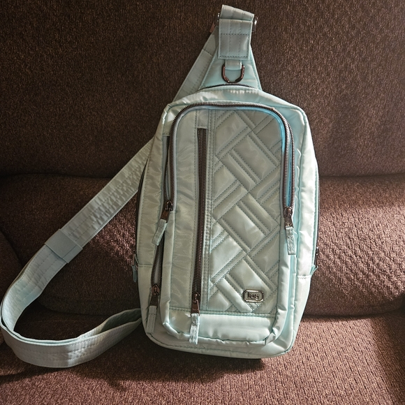 lug | Bags | Lug Quilted Crossbody Bag In Light Blue | Poshmark